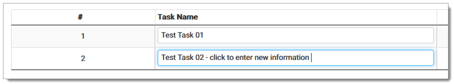 Task Setup Tab