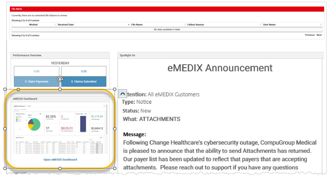 eMEDIX Dashboard